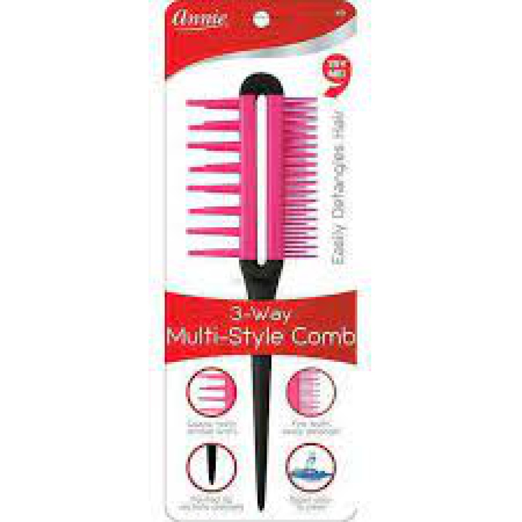 Annie 3-way Multi-Style Comb Pink – Urban Beauty